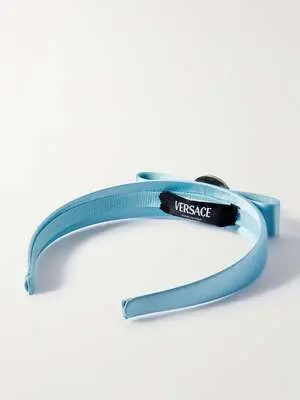 Versace Ribbon Embellished Satin Headband
