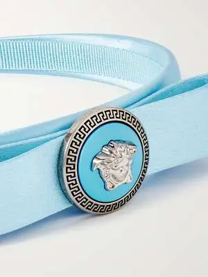Versace Ribbon Embellished Satin Headband