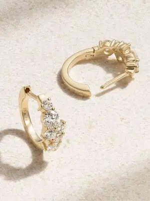 SYDNEY EVAN 14-karat Diamond Hoop Earrings