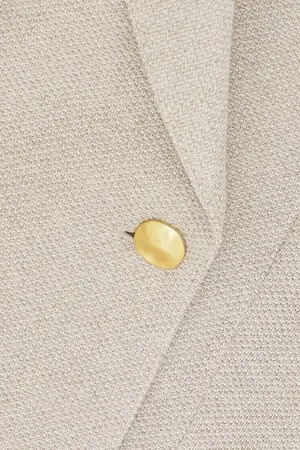 Max Mara Vanadio Double-breasted Grain De Poudre Cotton Blazer - Neutrals