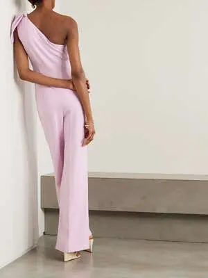Roland Mouret One-shoulder Cady Jumpsuit - Baby Pink