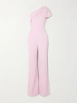 Roland Mouret One-shoulder Cady Jumpsuit - Pink