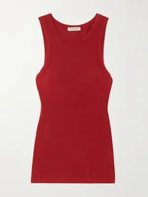 ST. AGNI Ribbed Stretch-wool Tank