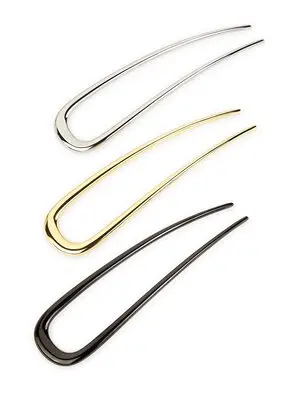 Deborah Pagani Women's 3-Piece Hair Pins - Neutral