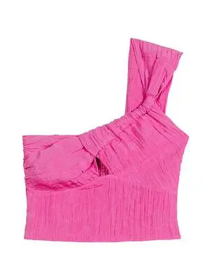 Maje Women's Asymmetrical Top - Fuchsia Pink  - Fuchsia Pink