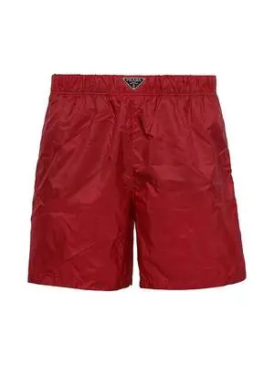 Prada Re-nylon Swim Trunks Red