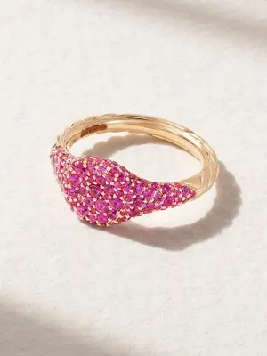 David Yurman 18-karat Rose Pinky Ring