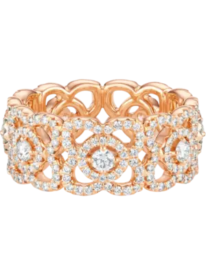 De Beers Enchanted Lotus 18-karat Rose Diamond Ring - Gold