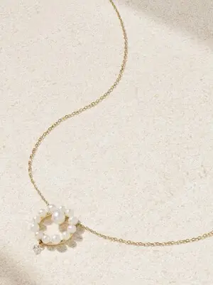 PERSEE 18-karat Pearl And Diamond Necklace - Gold