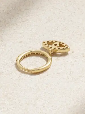 PERSEE Eye 18-karat Diamond Single Hoop Earring
