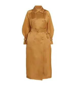 Max Mara Silk Oversized Sacco Trench Coat