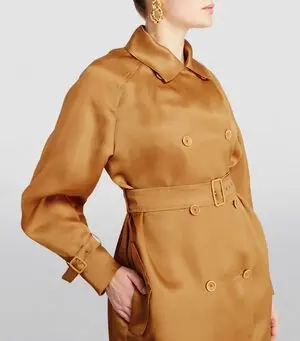 Max Mara Silk Oversized Sacco Trench Coat