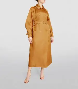Max Mara Silk Oversized Sacco Trench Coat