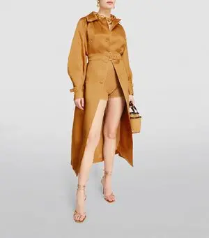 Max Mara Silk Oversized Sacco Trench Coat