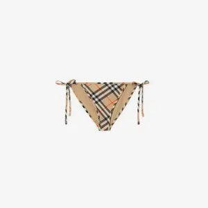 Burberry Check Bikini Briefs - Sand Beige
