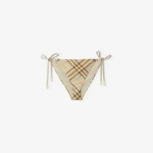 Burberry Check Bikini Briefs Wheat
