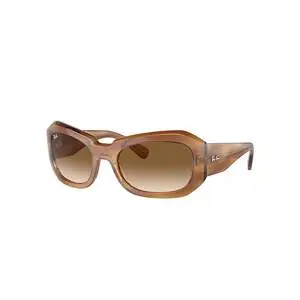 Ray-ban Beate Sunglasses Striped Brown