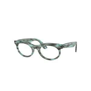 Ray-ban Wayfarer Oval Optics Eyeglasses Frame Striped Transparent Green