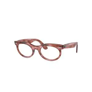 Ray-ban Wayfarer Oval Optics Eyeglasses Frame Striped Transparent Pink