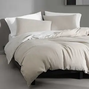 Calvin Klein Reversible 3 Piece Duvet Cover Set - Beige