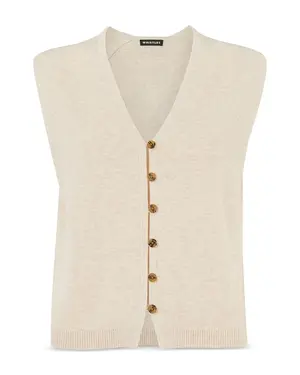 Whistles Bailey Button Front Top