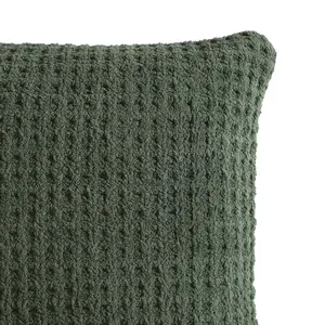 SUNDAY CITIZEN Snug Waffle Throw Pillow - Moss