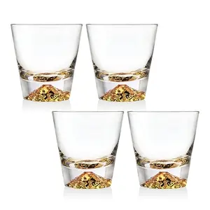 GODINGER Sierra Gold Novo Double Old Fashioned Glasses, Set Of 4 - Clear