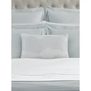 SFERRA Banzai Decorative Pillow, 12 X 18 Exclusive - Sky/white