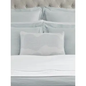 SFERRA Banzai Decorative Pillow, 12 X 18 Exclusive - Sky/white