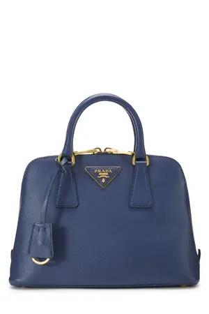 Prada Saffiano Promenade Top Handle Bag - Blue