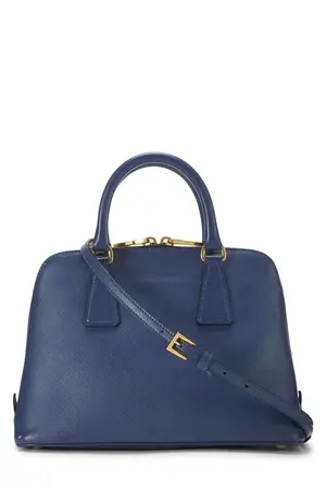 Prada Saffiano Promenade Top Handle Bag - Blue