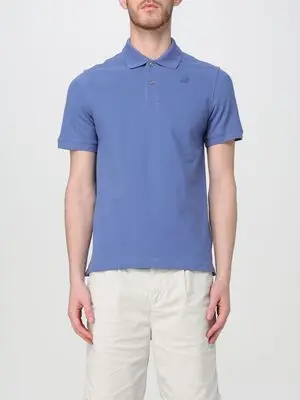 K-WAY Polo Shirt Men Gnawed Blue