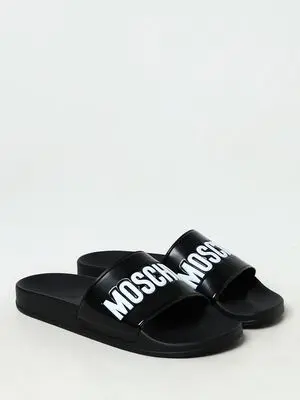 Moschino Logo Slide Sandals