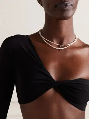 PERSEE 18-karat Pearl, And Diamond Necklace