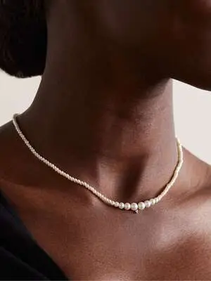 PERSEE 18-karat Pearl, And Diamond Necklace