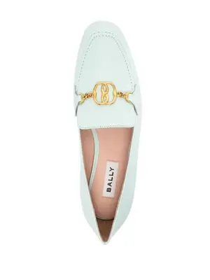 Bally Daily Emblem Leather Loafers - Green
