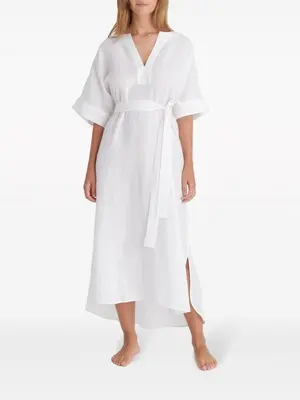 ERES Bibi Linen Kaftan Dress - White