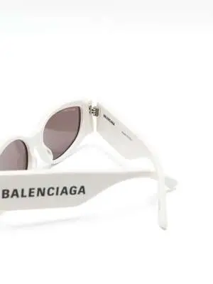 Balenciaga Logo-print Oval Sunglasses