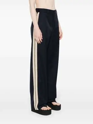 Palm Angels High-waisted Straight-leg Trousers - Blue