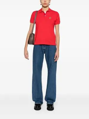 Bally Logo-embroidered Cotton Polo Top - Red