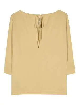 YVES SALOMON Knitted Wool Top - Yellow