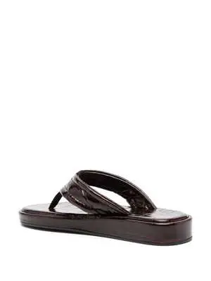 Coperni Crocodile-embossed Leather Flip Flops