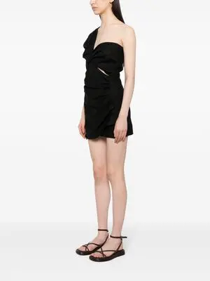 JBQ Solange Linen Playsuit - Black