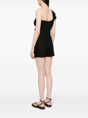 JBQ Solange Linen Playsuit - Black