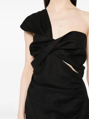 JBQ Solange Linen Playsuit - Black