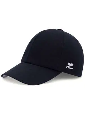 COURREGES Logo-embroidered Baseball Cap - Black