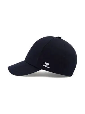COURREGES Logo-embroidered Baseball Cap - Black