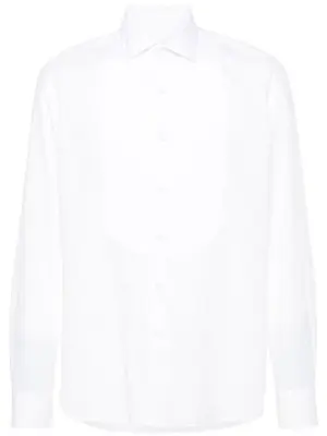Tagliatore Plissé Poplin Cotton Shirt