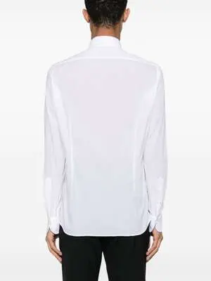 Tagliatore Plissé Poplin Cotton Shirt