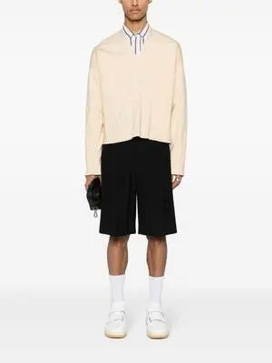 Jacquemus Pleated Ribbed Knit Cardigan